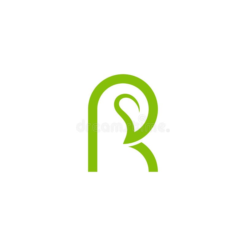 Letter R Leaf Leaves Logo Design Stock Vector - Illustration of vector ...