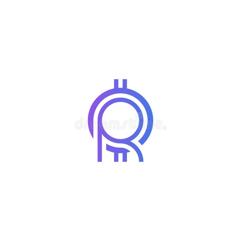 Letter R Token logo design stock vector. Illustration of technology ...