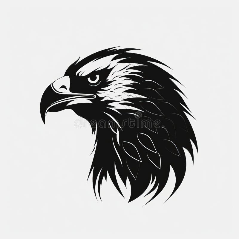 Eagle Logo Silhouettes on White Background Stock Illustration ...