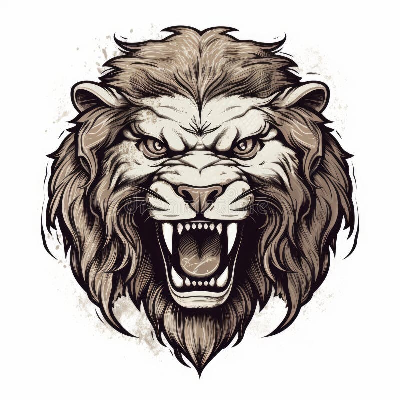 Manticore Pattern Silhouette Mythology Symbol Fantasy. Stock Vector ...