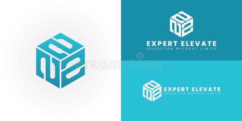 The Logo Features the Letter E Integrated into a Three-dimensional Cube ...