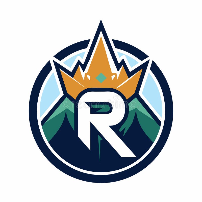 The Logo Features a Letter R with a Mountain and Crown Incorporated ...
