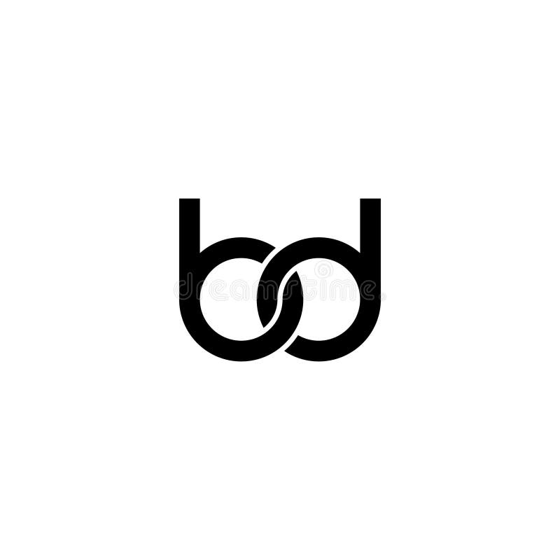 Linked Letters Bd Monogram Logo Design Stock Vector Illustration Of