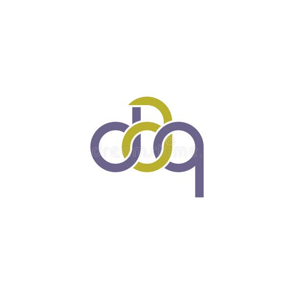 Linked Letters DAQ Monogram Logo Design Stock Vector - Illustration of ...