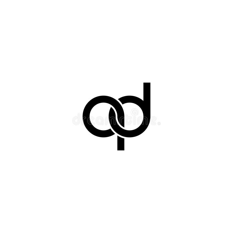 Linked Letters QD Monogram Logo Design Stock Vector - Illustration of ...