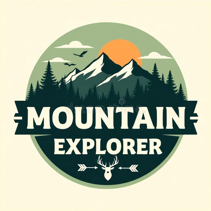 Vintage Mountain Explorer Logo Design for Outdoor Adventures Stock ...