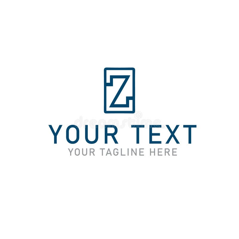 The Geometric "Z" in a Rounded Square Stock Vector - Illustration of ...