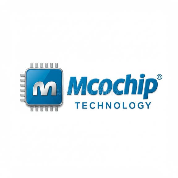 Logo Features a Stylized Microchip with a Blue Square and a White ...
