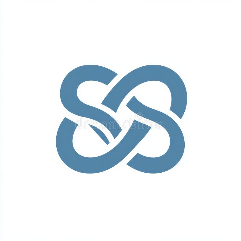 Interlocking Blue Loops Logo Stock Illustration - Illustration of ...