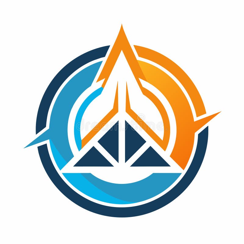 A Logo Featuring Blue and Orange Colors with a Star in the Middle ...