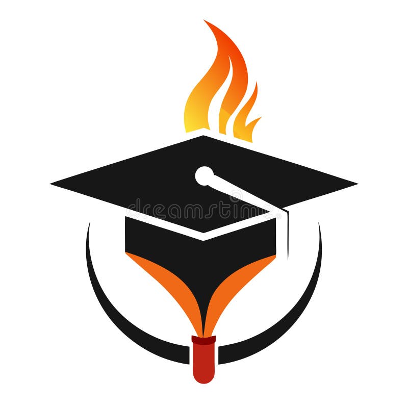 Igniting Knowledge: Graduation Cap, Flame, and Test Tube Logo Design ...