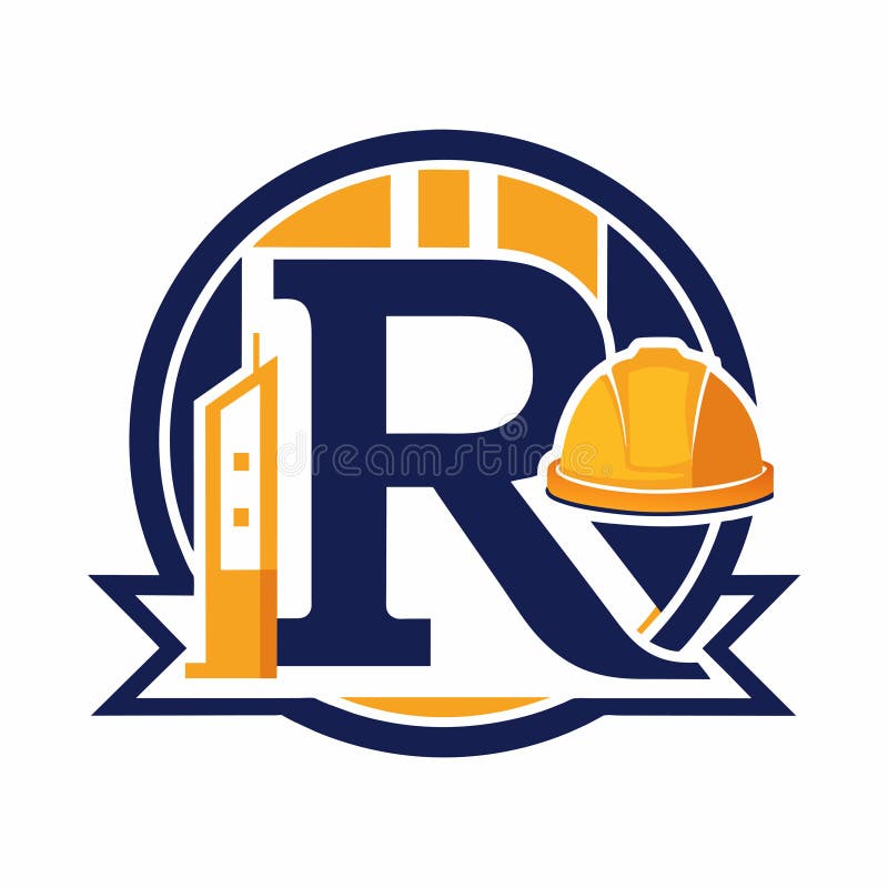 Logo Featuring the Initials R and Cap for a Construction Company ...