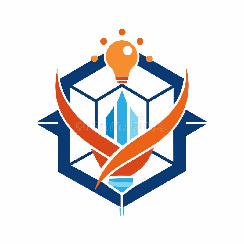 A Logo Featuring a Pen and a Light Bulb, Symbolizing Innovation and ...