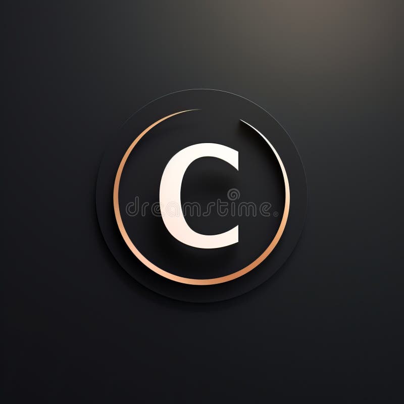 Minimalistic Logo Design for Marketing Agency: C in Gold Circle Stock ...