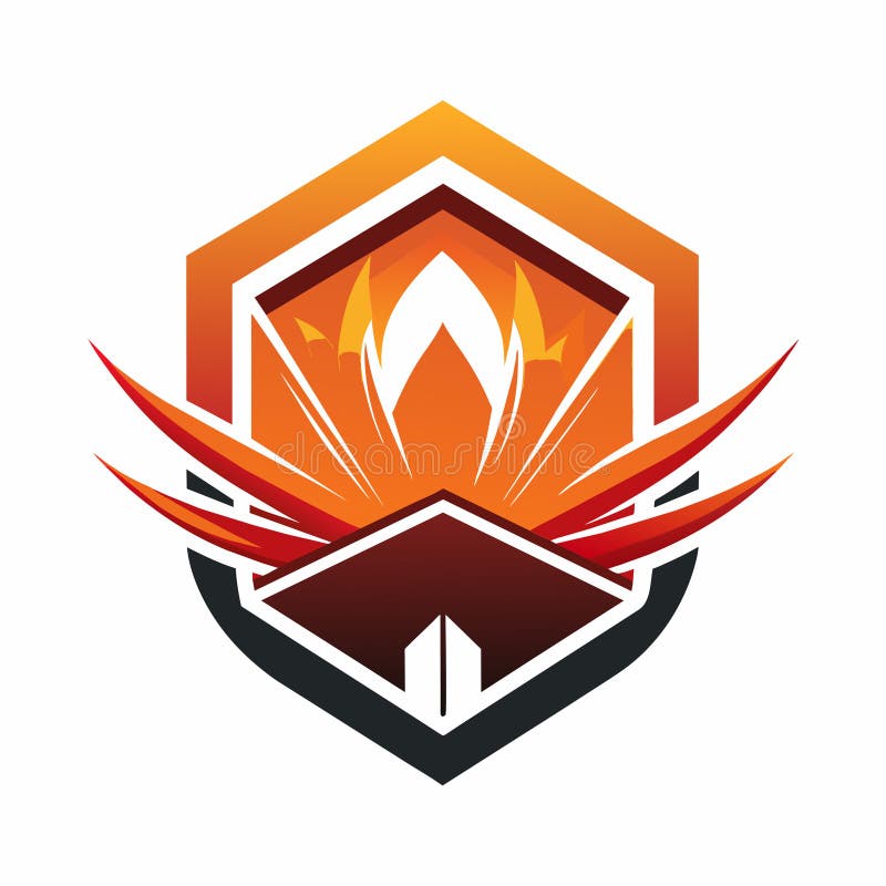 A Logo Featuring a Stylized Fire Burning Inside the Design, Symbolizing ...