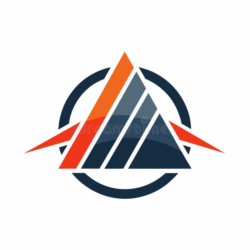 A Logo Featuring a Triangle with a Centered Arrow, Designed with Clean ...