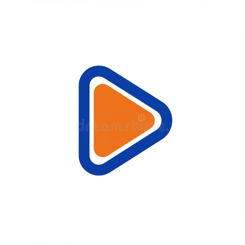 A Logo Featuring a Triangular Shape with Rounded Corners. the Center is ...