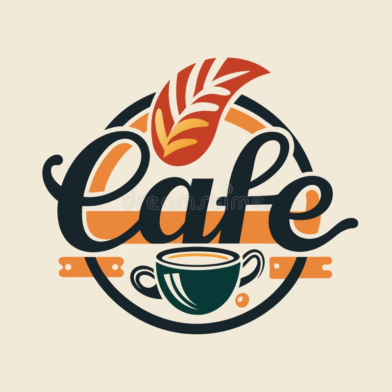 A Logo Featuring the Word Cafe in Various Typography Styles for a ...