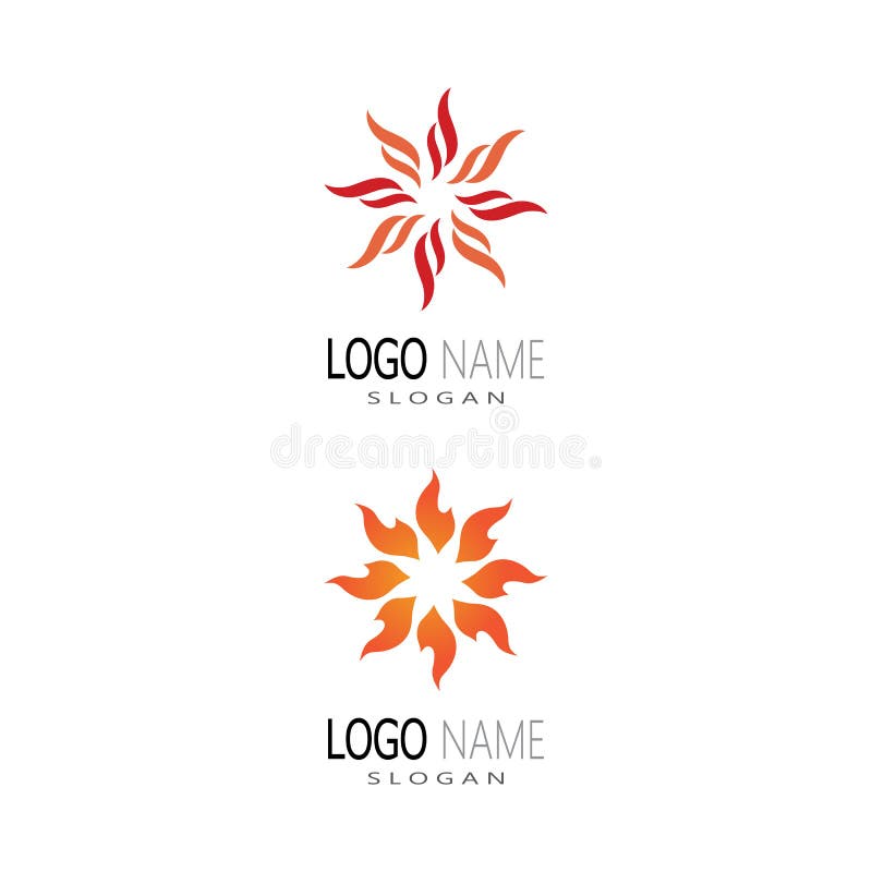 Logo Feu Simple Moderne. Logo Flamme Propre Simple Illustration de ...