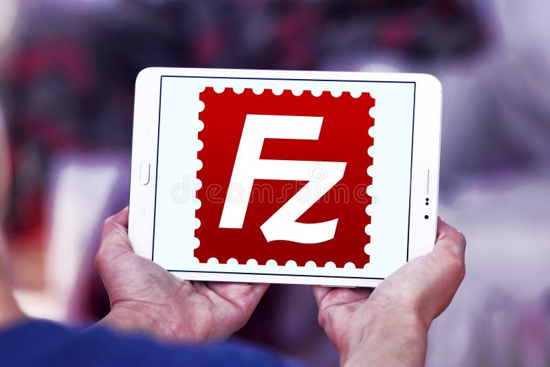 FileZilla application logo editorial stock image. Image of logos ...