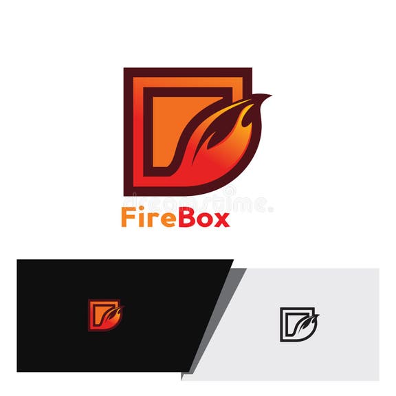 Simple Creative Fire Box Logo Stock Vector - Illustration of business ...