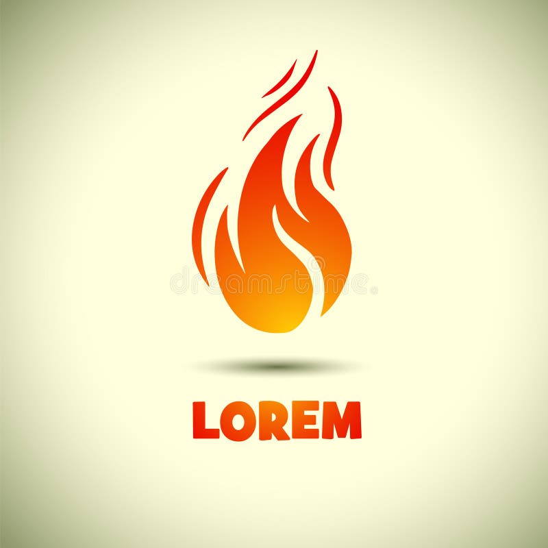 Logo Fire Hand Drawn. Not AI, Vector Illustration Stock Vector ...