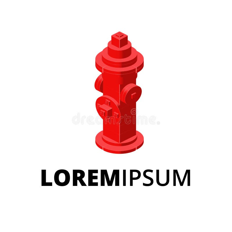 Logo with Fire Hydrant for Print and Design. Vector Clipart. Stock ...