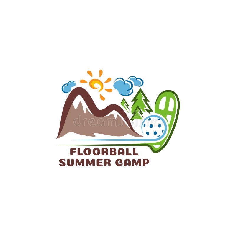 Logo Floorball Summar Camp. Fun Cartoon Logo. Stock Vector ...