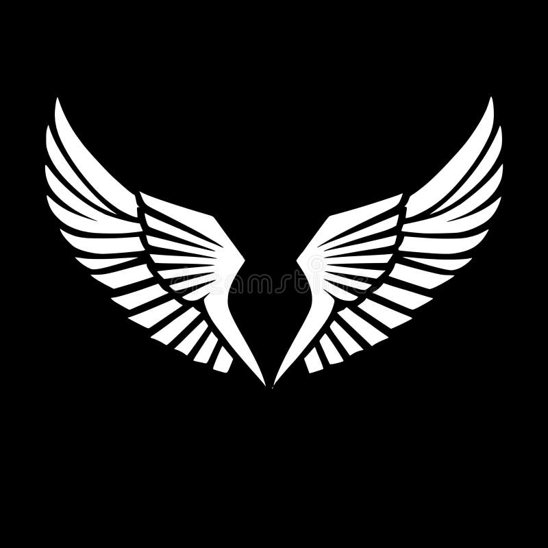 Logo of a Flying Angel with Wings Stock Illustration - Illustration of ...