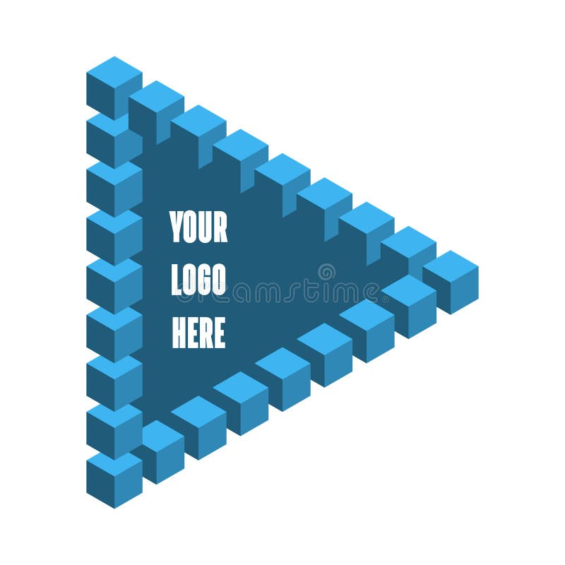 Logo in the Form of a Penrose Triangle Stock Illustration ...