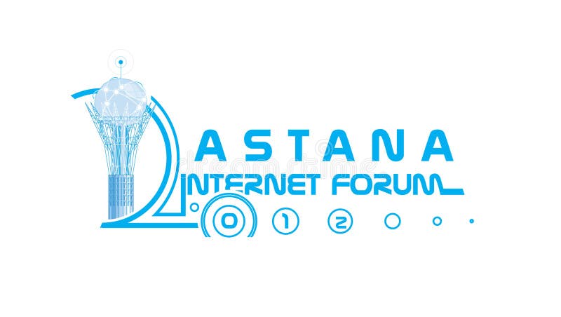 Logo for the Forum. Blue Color on a White Background Stock Illustration ...