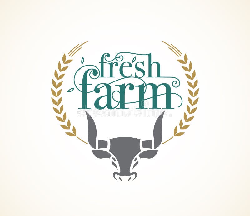 Logo Fresh Farm Design Template. Stock Vector - Illustration of ...