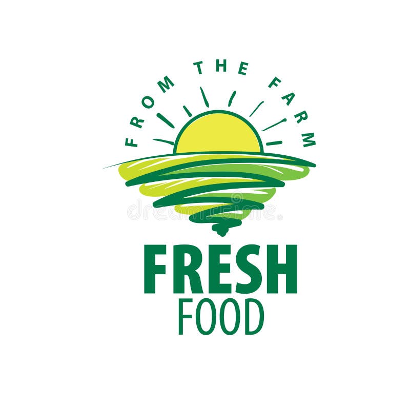 Logo Fresh Food from the Farm. Vector Illustration on White Background ...