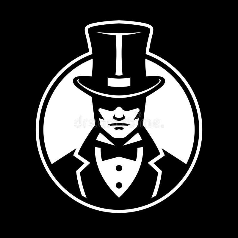 Logo of a Gentleman in a Bowler Hat. Stock Vector - Illustration of ...