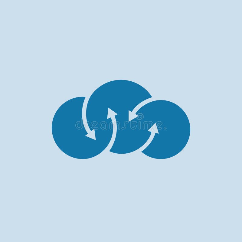 Logo of a Geometric Cloud with Arrows Inside Stock Vector ...