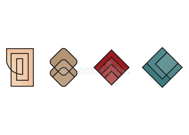 Logo Geometric Line Art Vector Stock Vector - Illustration of line ...