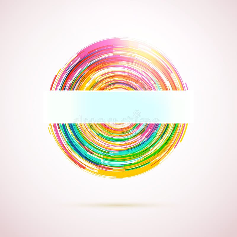 Cerchio Geometrico Con La Rotazione Distorta Di Forme Cerchio Astratto ...