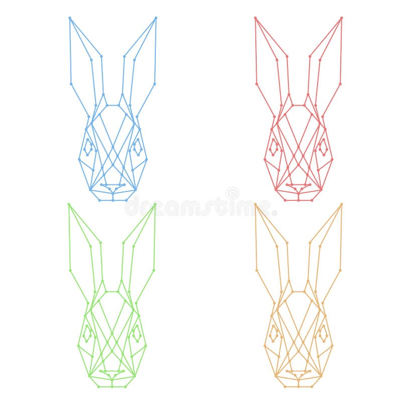 Logo Geometrico Della Lepre Illustrazione Vettoriale - Illustrazione di ...