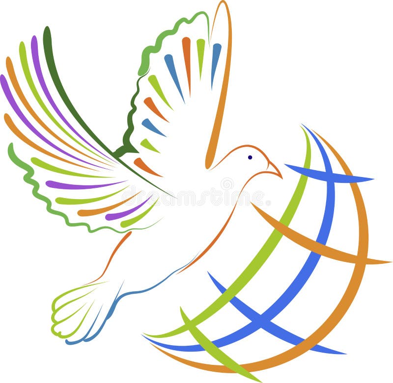 Logo global de colombe illustration de vecteur. Illustration du concept ...