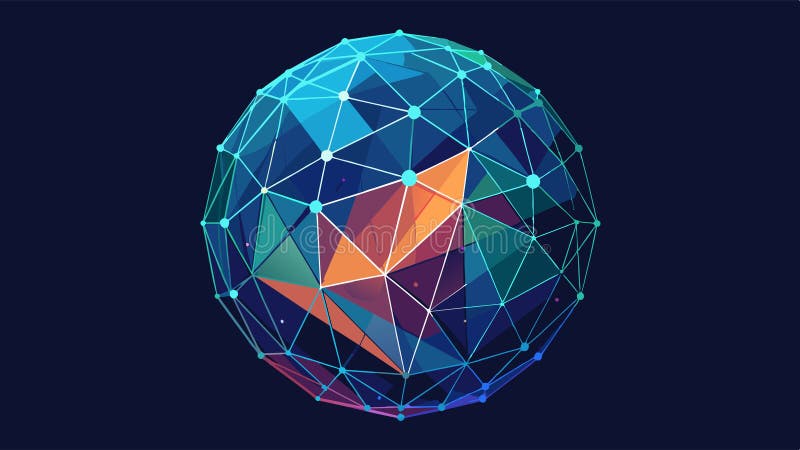 Logo Globe Made from Lines, Triangles, Low Polygon and Particle Style ...