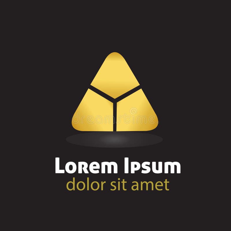Logo Gold Graphic Abstract Triangle Vector Design Stock Vector ...
