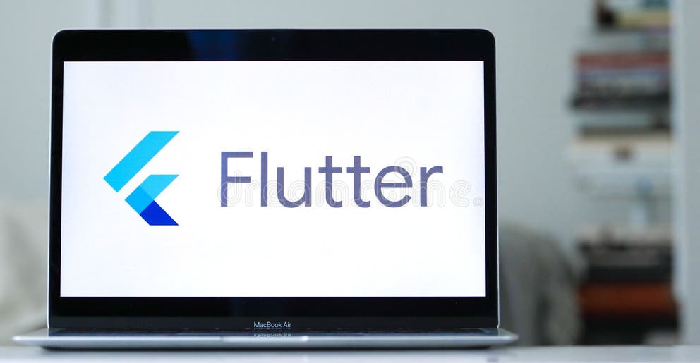 Google Flutter Logo on Computer Screen Editorial Stock Photo - Image of ...