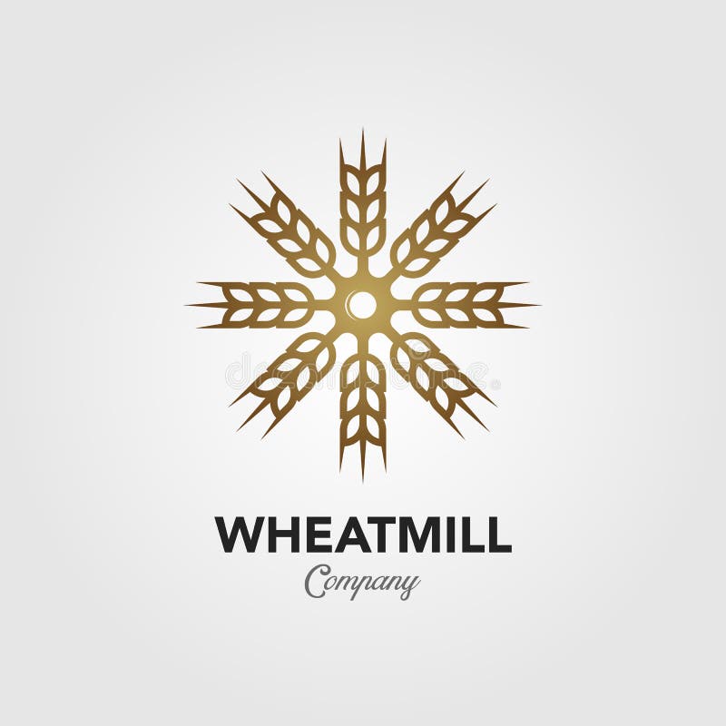 The Logo of the Grain Mill by Forming a Windmill Stock Vector ...