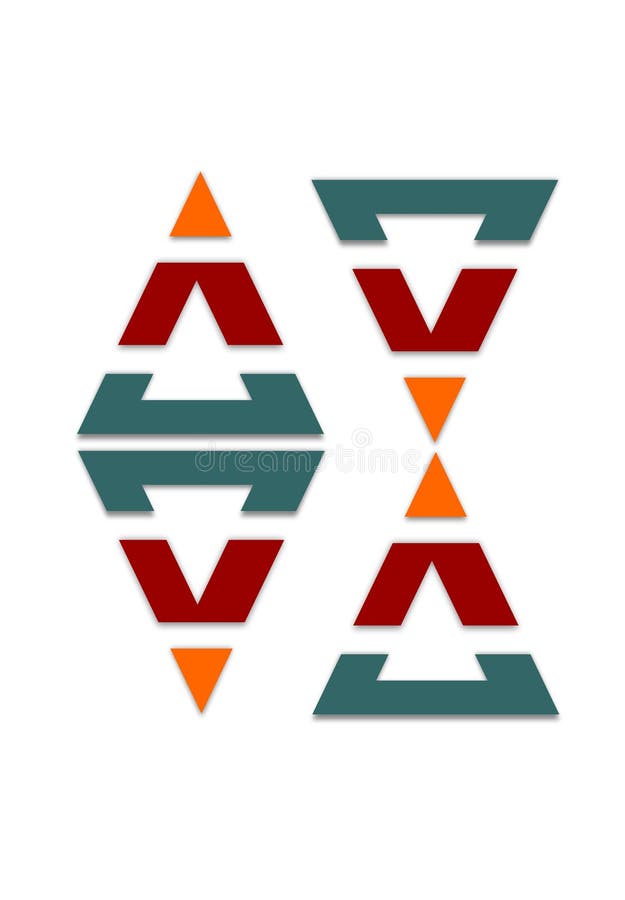 Logo Graphics Image Icon in Form of Triangle and Empty Segments of Them ...