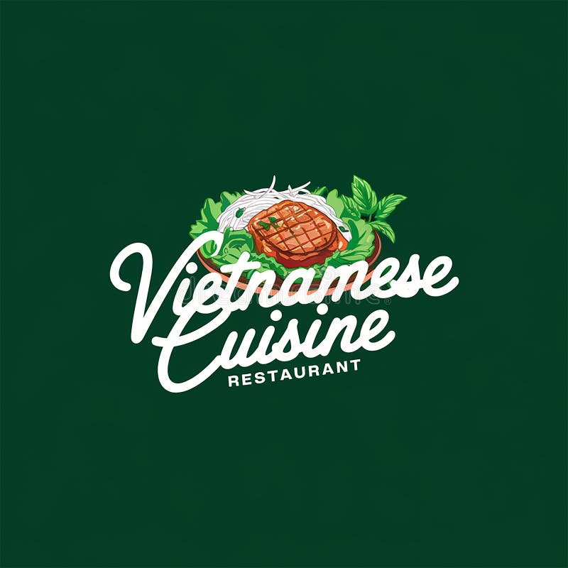 The Logo of the Vietnamese Cuisine Restaurant Stock Illustration ...