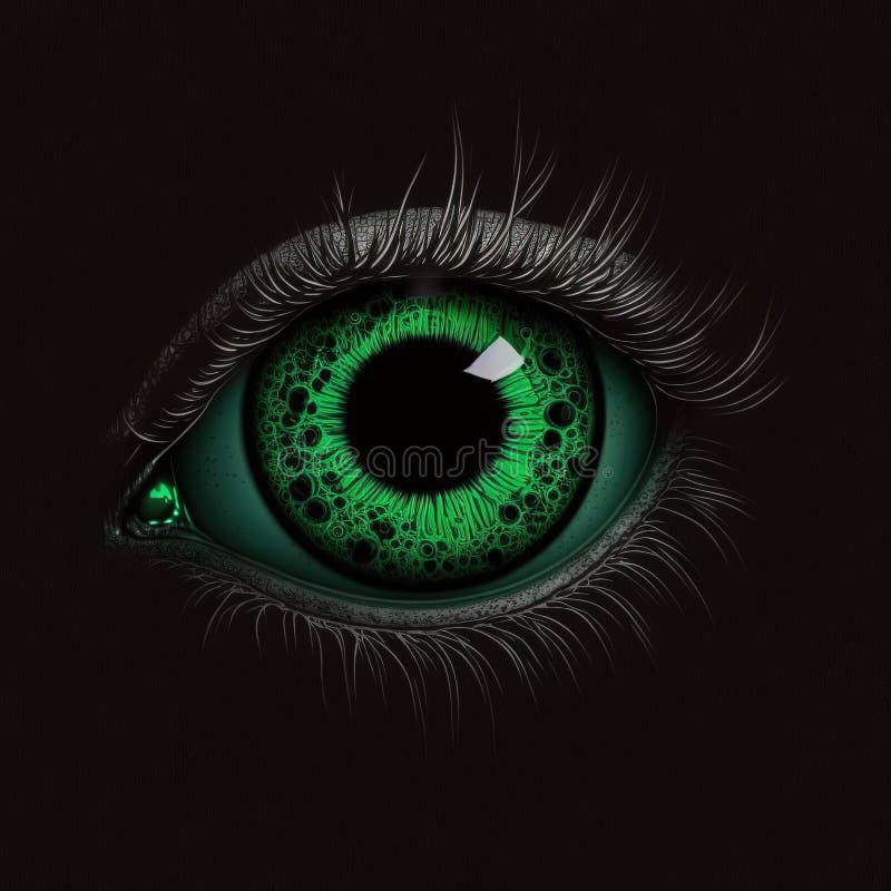 Logo of Green Eye. Generative AI Stock Illustration - Illustration of ...