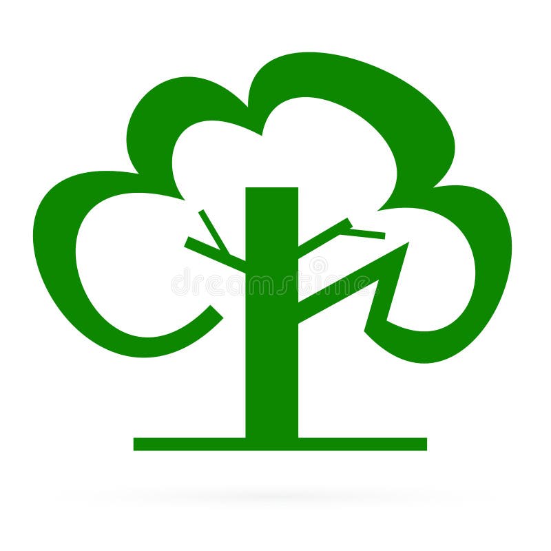 Logo green tree. Raster. stock illustration. Illustration of company ...