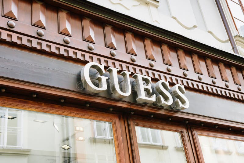 Logo of Guess Store in Prague Editorial Stock Photo - Image of ...