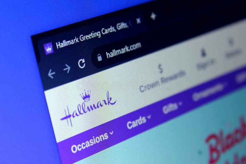 Hallmark logo editorial stock photo. Image of networks - 298212863