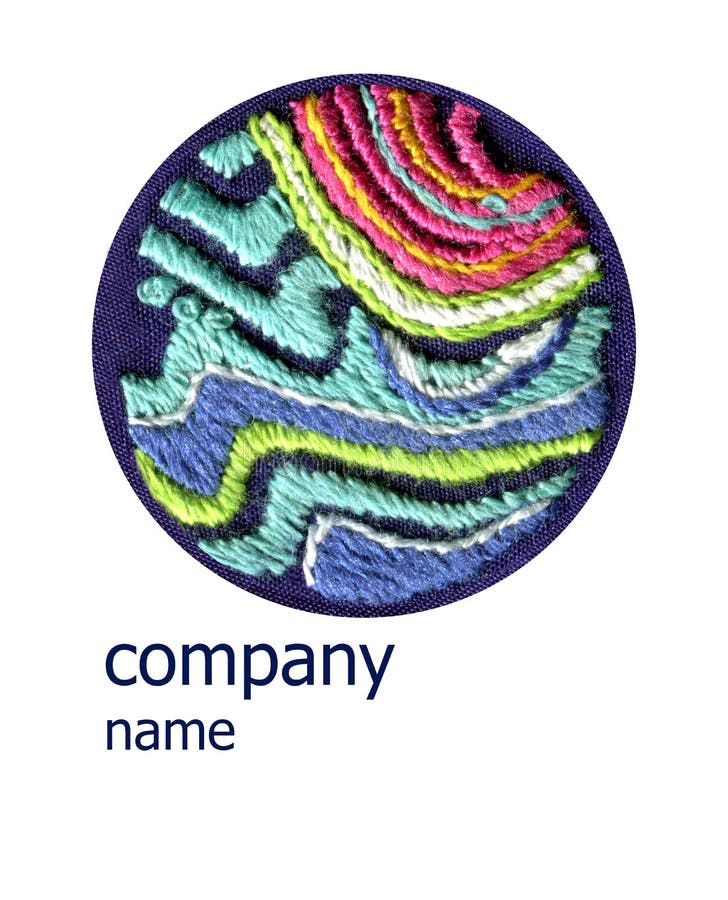 Design Logo for Handmade Embroidery Texture Stock Illustration ...